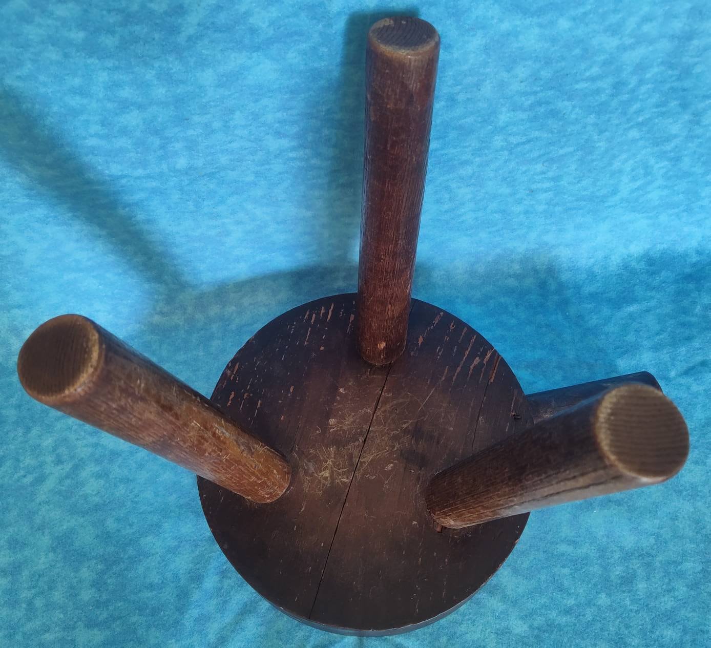 Antique 3 Leg MILKING STOOL With Handle Round Through - Etsy