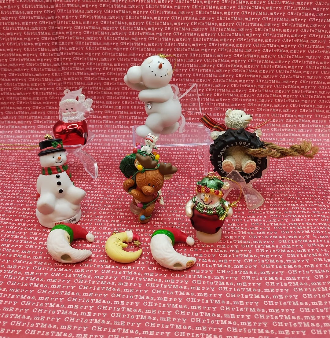 9 Assorted HOLIDAY Ornaments Hallmark Porcelain Free Shipping - Etsy