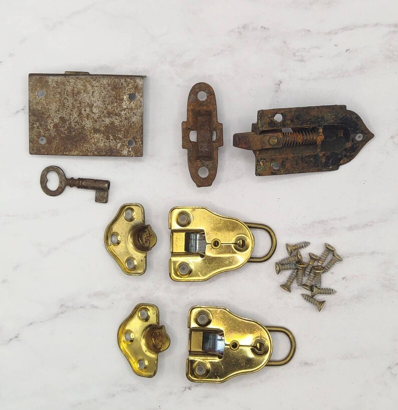 STEAMER TRUNK LATCH Flush Mount Lock W/key Parts - Etsy