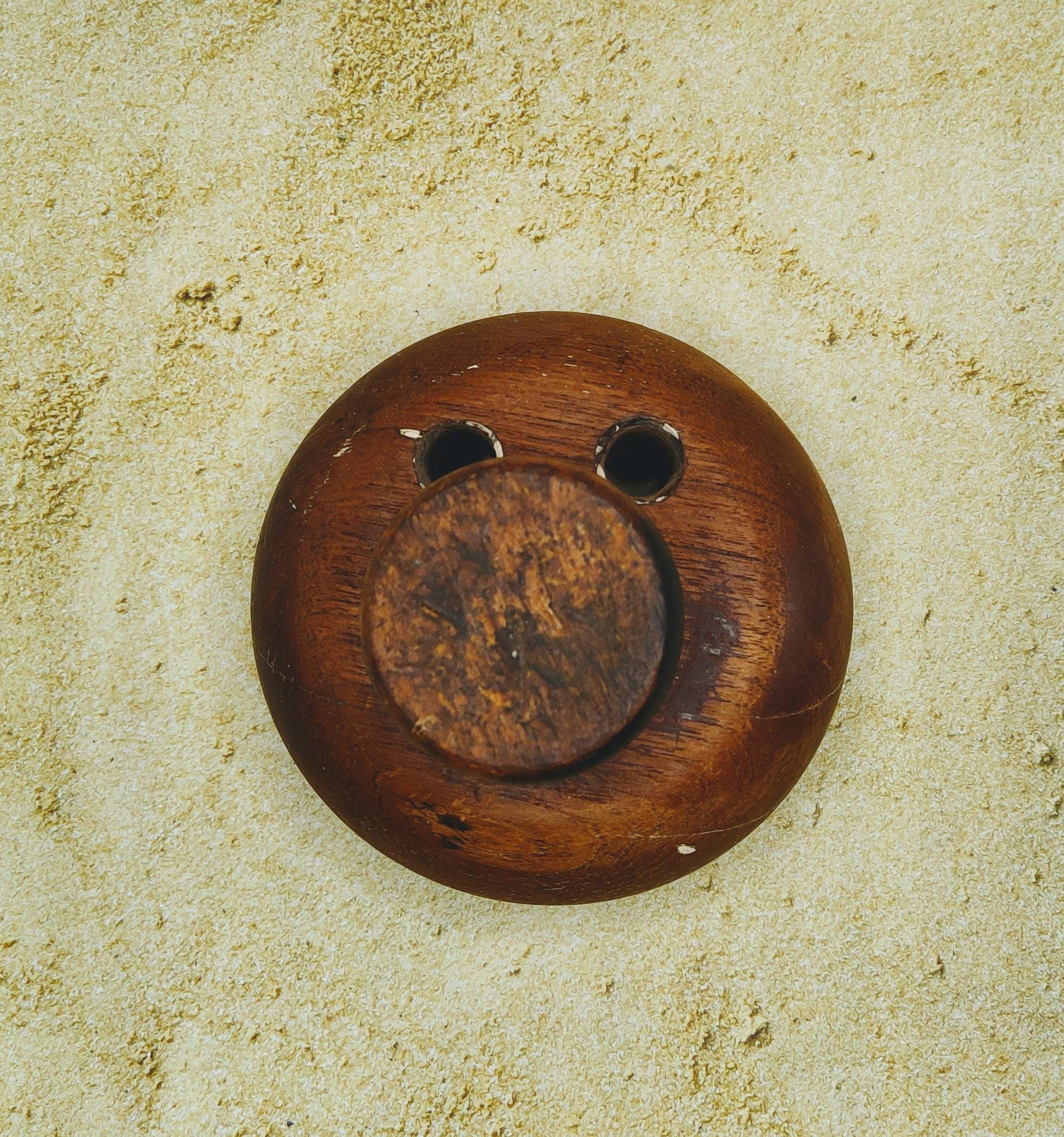 Antique WOODEN FACE ~ Wood Form ~ Happy Face ~ 2pc - Etsy