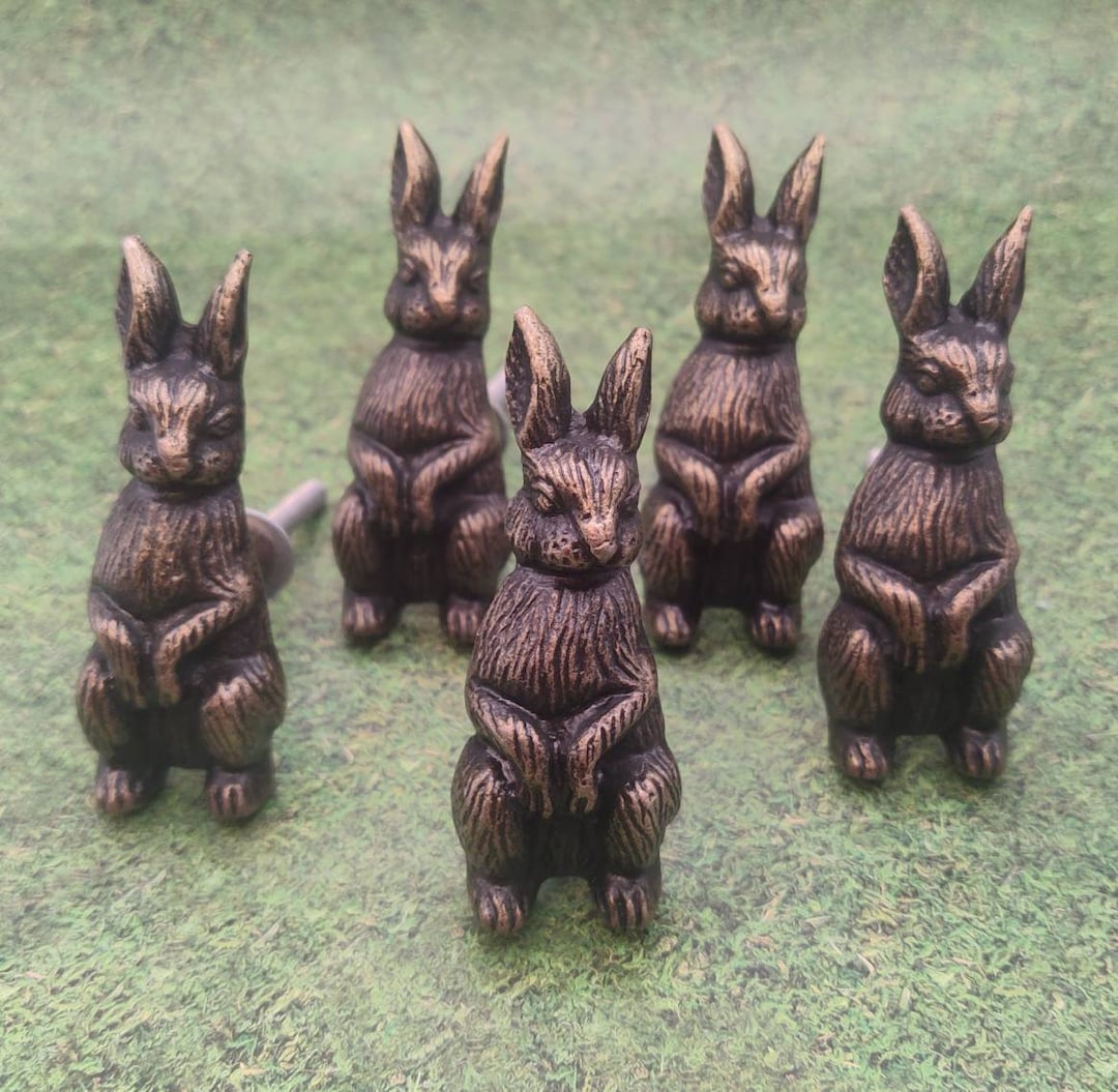 RABBIT DRAWER KNOBS ~ Bunny Hardware ~ Coat or Hat Hook ~ Garden Shed ...