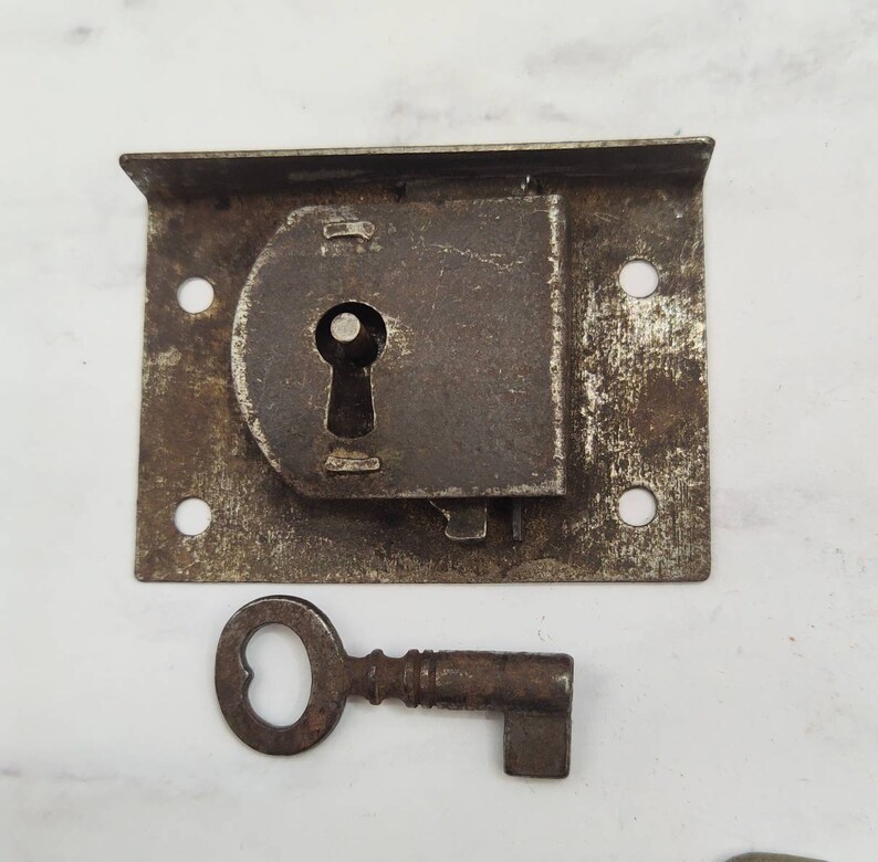 STEAMER TRUNK LATCH Flush Mount Lock W/key Parts - Etsy
