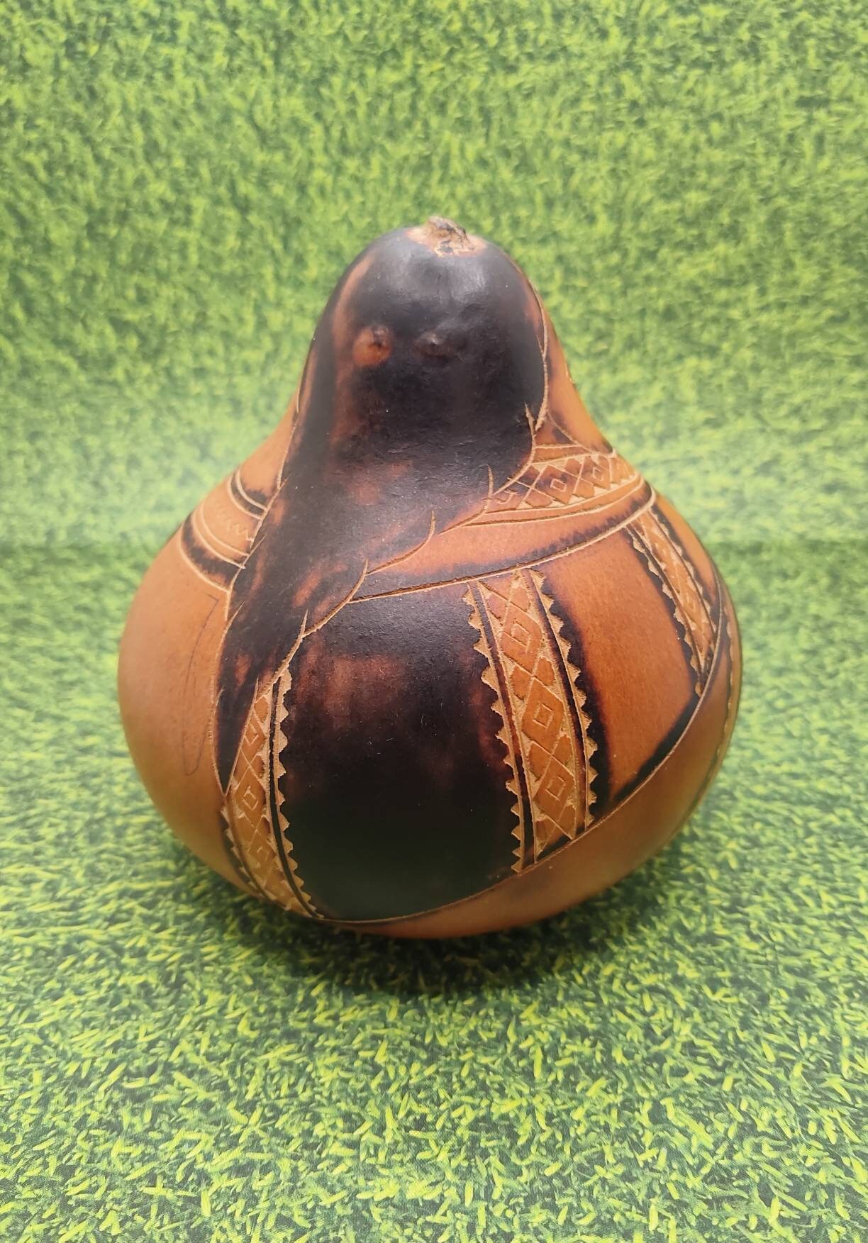NATIVE CARVED GOURD Mother & Child Hand Carved Rattle - Etsy