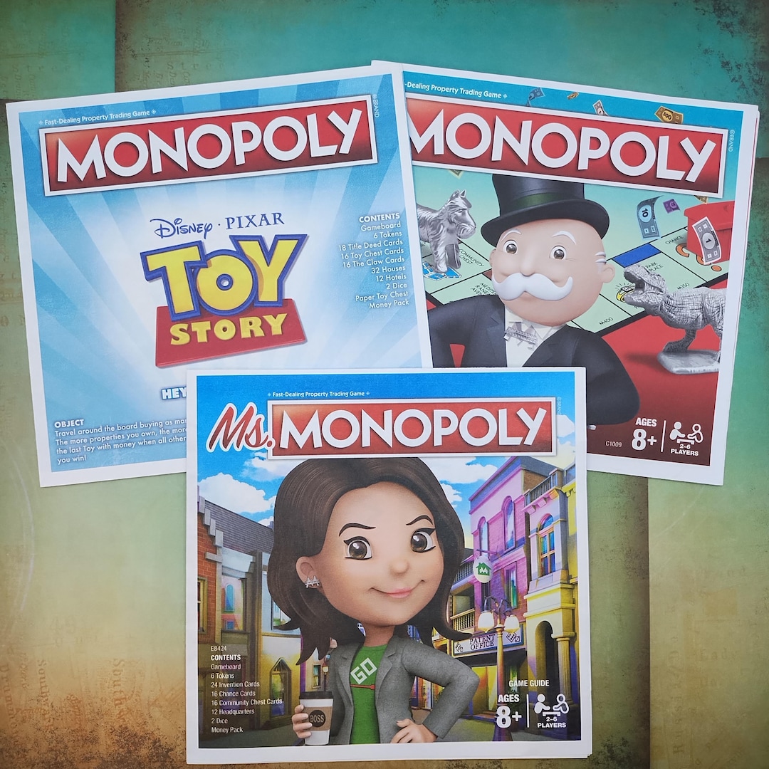 GAME RULES MONOPOLY~ Instructions ~ Ms Monopoly~ Nintendo ~ Dr Who ...
