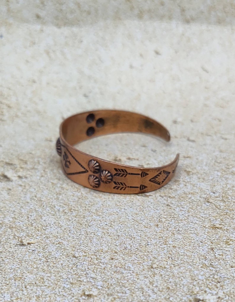 Vintage Southwestern WM Wheeler Co Solid Copper Small Cuff | Etsy