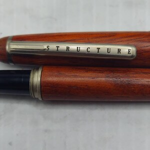 Vintage "structure" Department Store Pen ~ Wood Pen ~ Advertising - Etsy