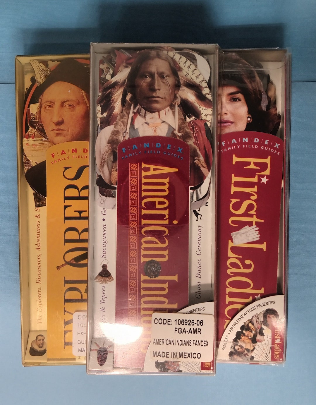 3 FANDEX FAMILY FIELD Guides First Ladies Explorers American Indians 50 ...