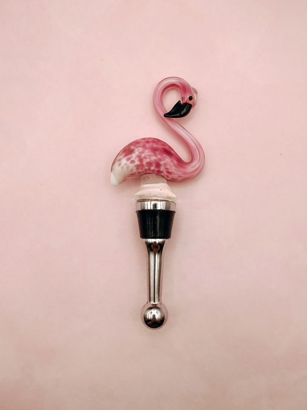 ART GLASS FLAMINGO Stopper Wine Cork Liquor Bottle Stopper - Etsy