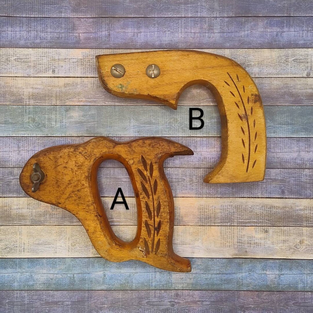 HANDSAW WOOD HANDLE Wood Handle Wing Nut Screw Pistol Grip Hand Saw - Etsy