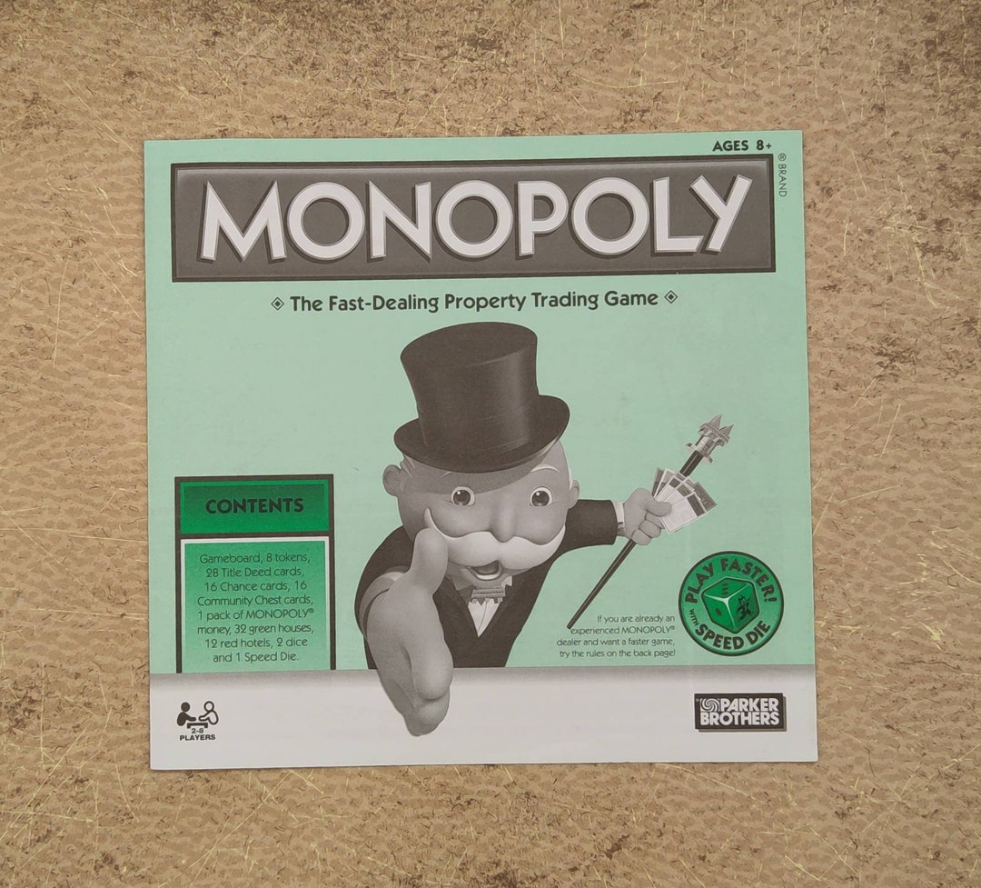 MONOPOLY GAME RULES ~ Instructions ~ Assorted Games ~ Rules ~ Classic ...
