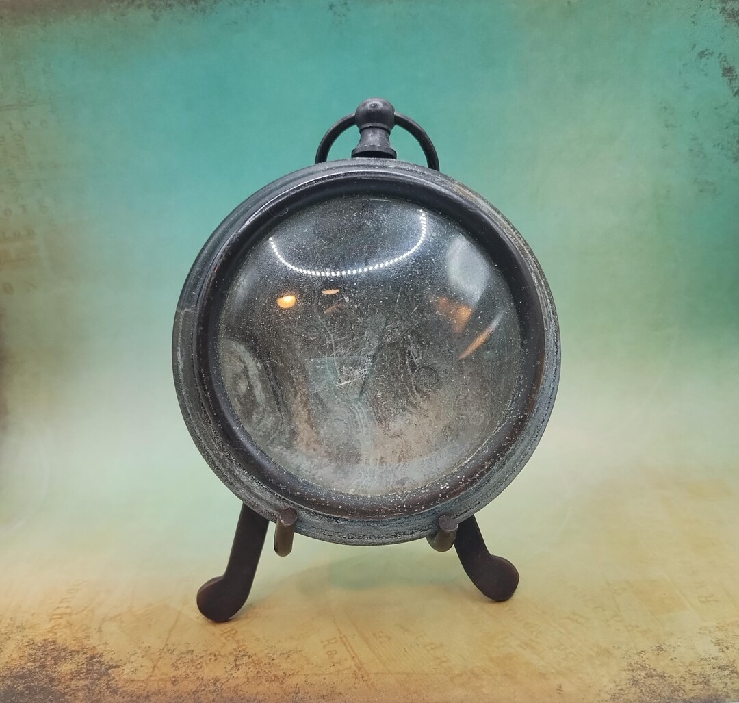 Antique METAL CLOCK CASE Only~ W/tripod Stand ~ Pocket Watch Style ...