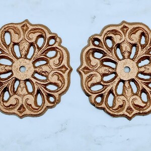 Victorian Painted Gold Die Cast Filigree Bobeche ~ Die Cast ~ Knob Back ...