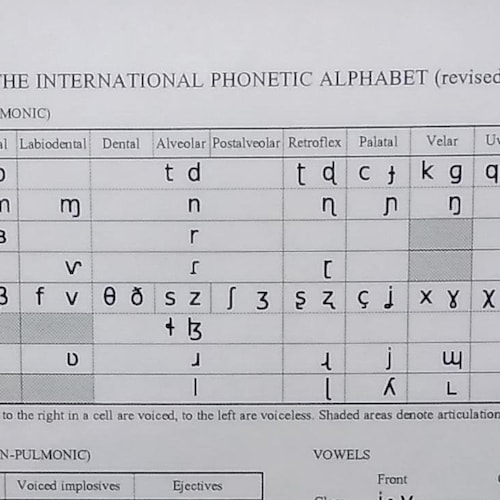 International Phonetic Alphabet Chart 11 X 9 Inches FREE - Etsy