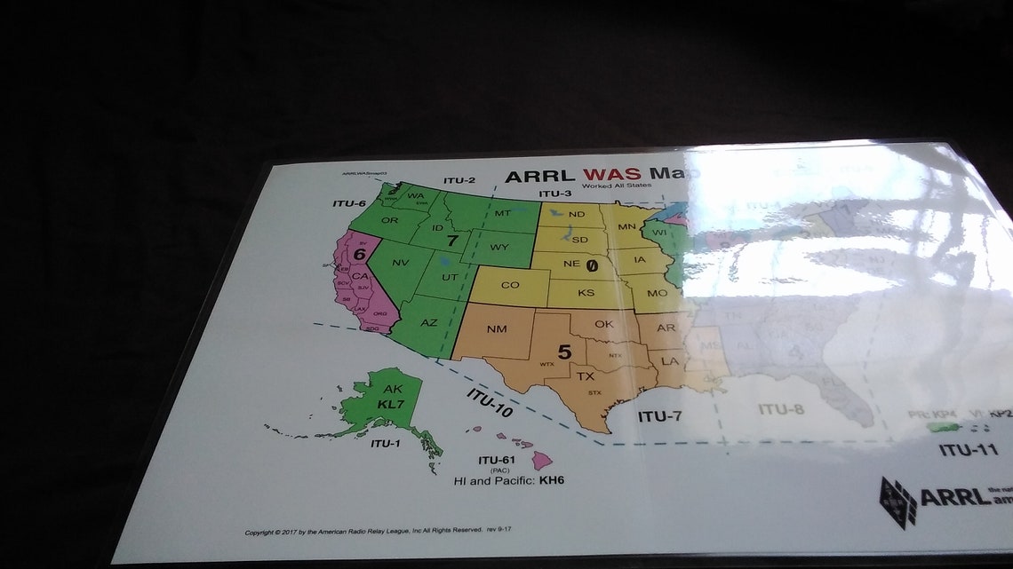 Giant 11 X 17 ARRL Frequency Chart, US Amateur Radio Bands 5 MIL ...