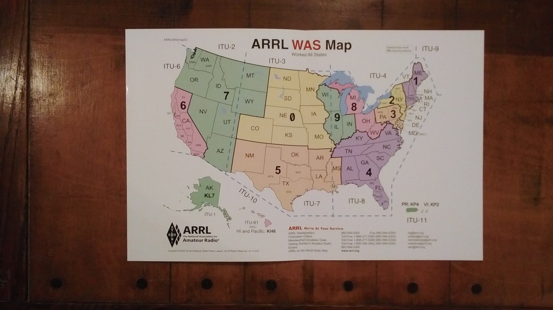 Giant ARRL Frequency Chart, US Amateur Radio Bands - 11" X 17" - Etsy