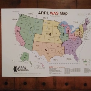 Giant ARRL Frequency Chart, US Amateur Radio Bands - 11" X 17" - Etsy