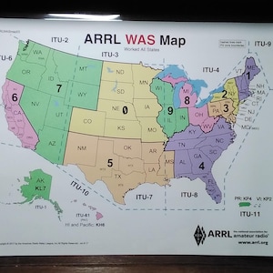 ARRL Frequency Chart, US Amateur Radio Bands ~laminated ~ - Etsy