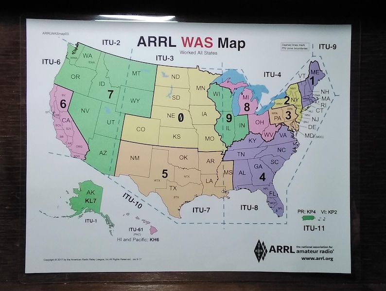 ARRL Frequency Chart, US Amateur Radio Bands ~laminated ~ - Etsy