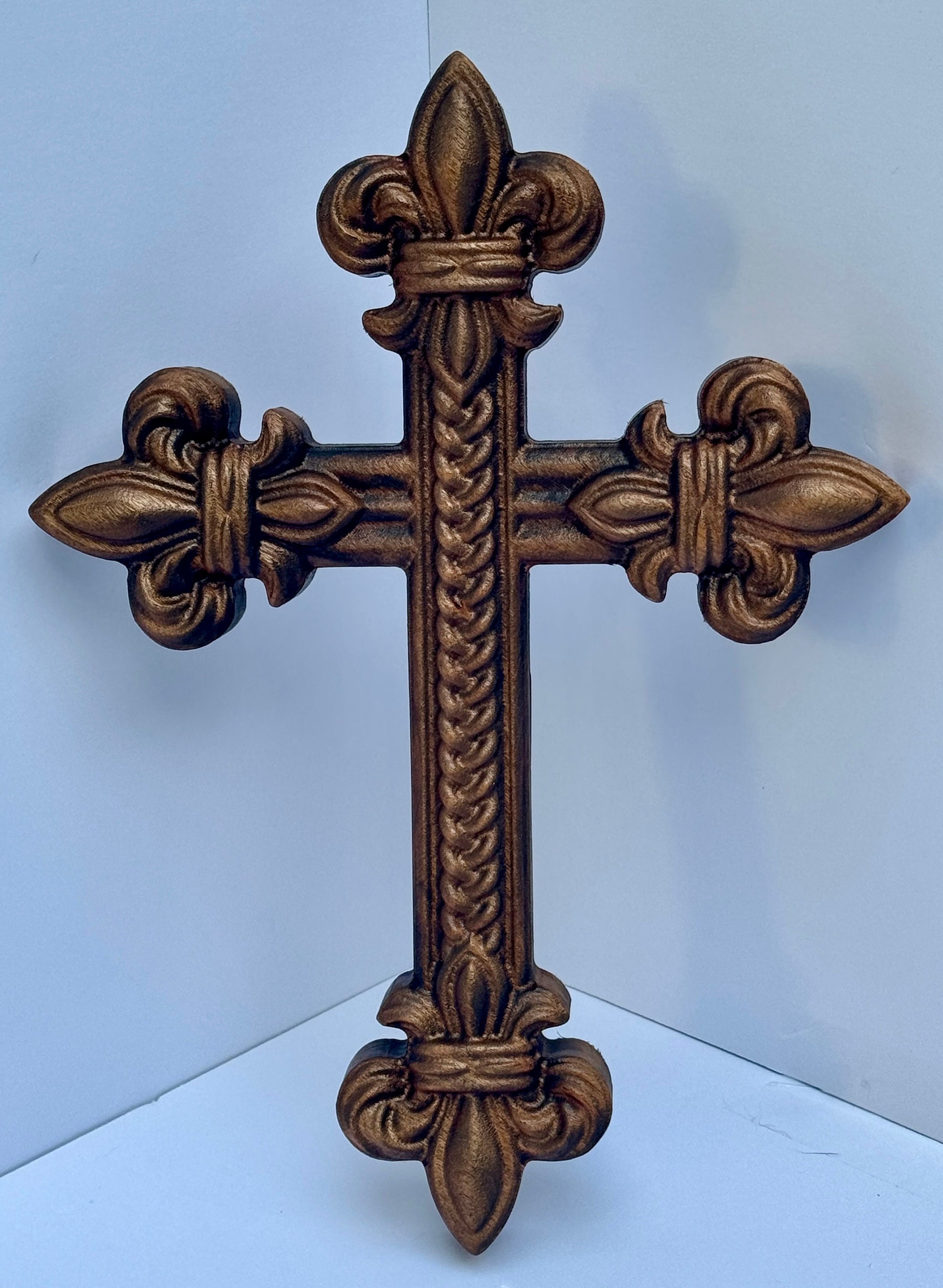 Ornate Wooden Cross: 3D Engraved Religious Wall Art - Etsy