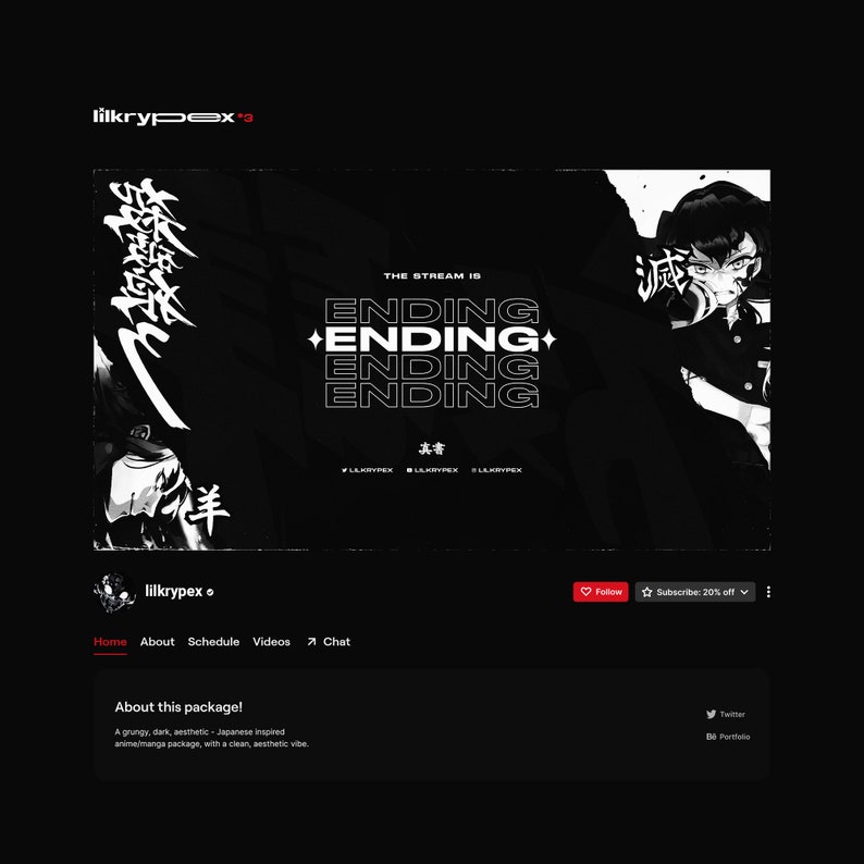 ANIMATED DEMON Anime Stream Package screens Panels Overlay - Etsy Australia