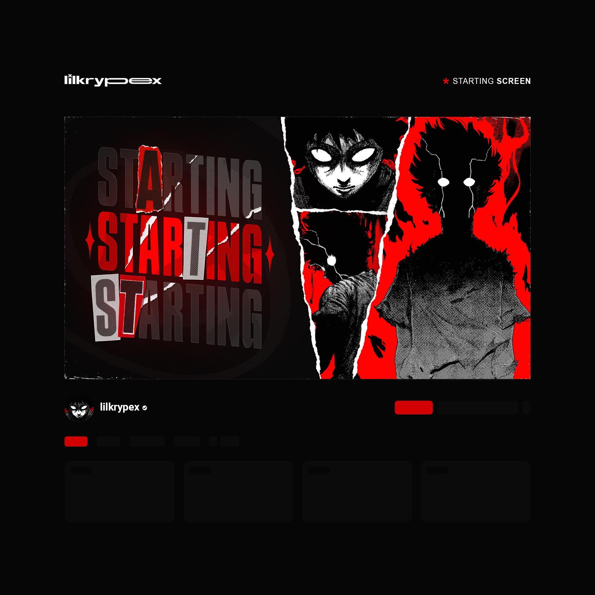 Animated Rage Anime Stream Package | Twitch Overlays, Screens, Panels ...