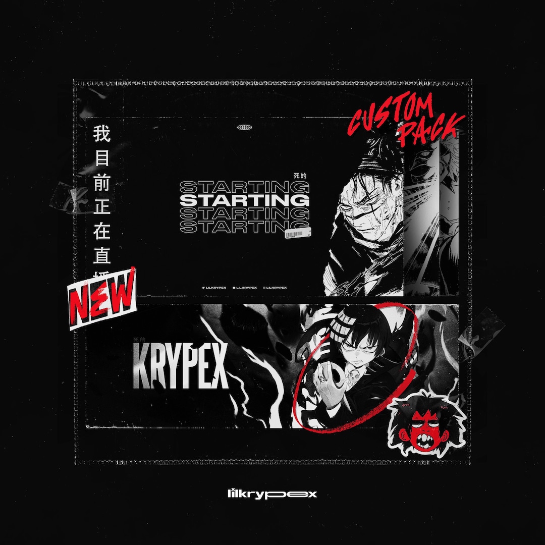 ANIMATED CUSTOM Anime Stream Package screens Cards Overlay - Etsy