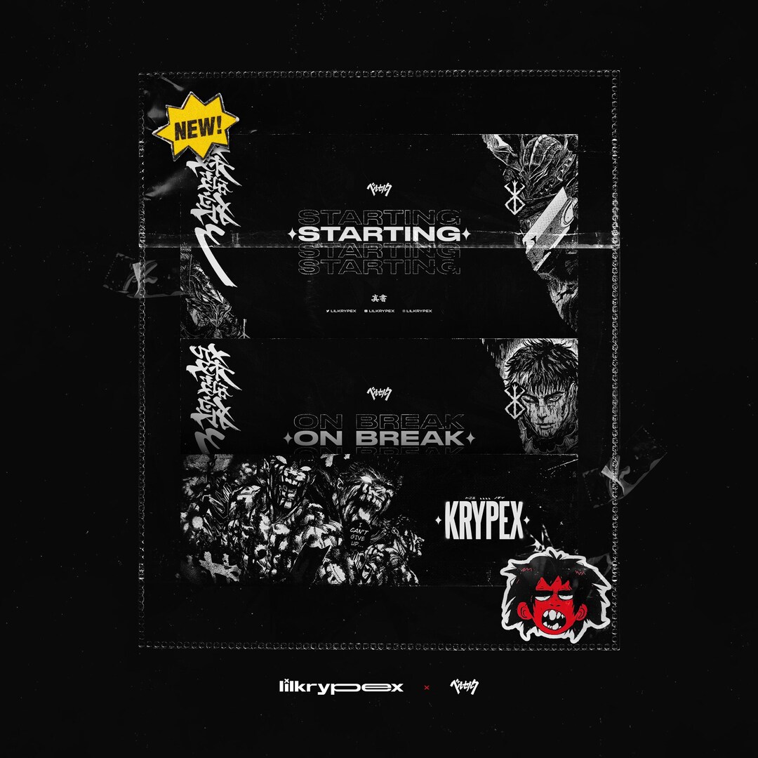 ANIMATED DARK FANTASY Anime Stream Package screens, Panels, Overlay ...