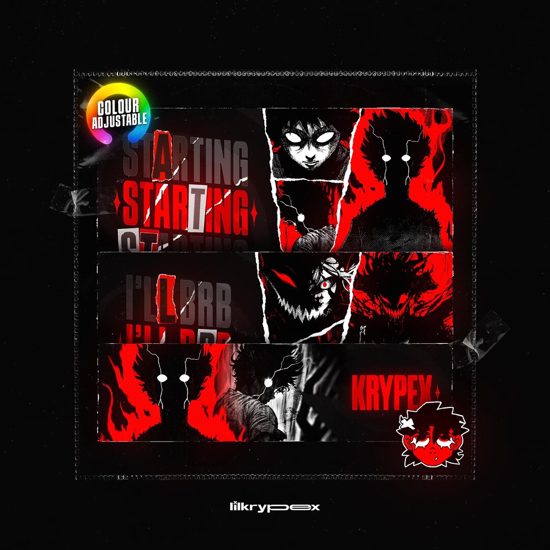 ANIMATED RAGE Anime Stream Package (screens, Panels, Overlays ...