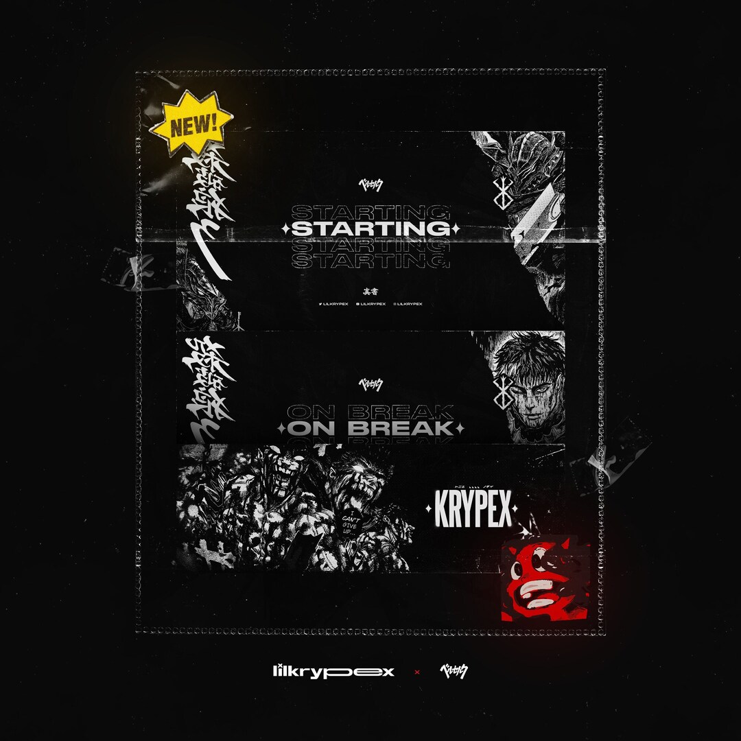 ANIMATED DARK FANTASY Anime Stream Package screens, Panels, Overlay ...