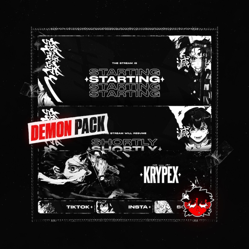 Demon Slayer Twitch Overlay - Etsy