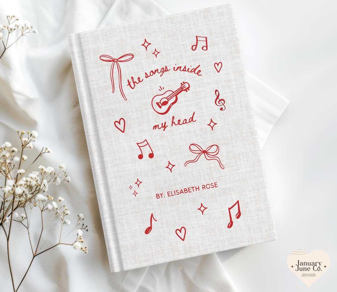 Personalized Lyric Journal, Custom Songwriter Notebook, Musician Guitar ...