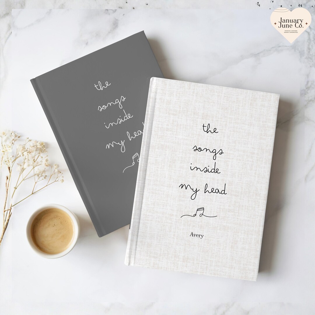 Personalized Lyric Journal, Custom Songwriter Notebook, Musician Guitar ...