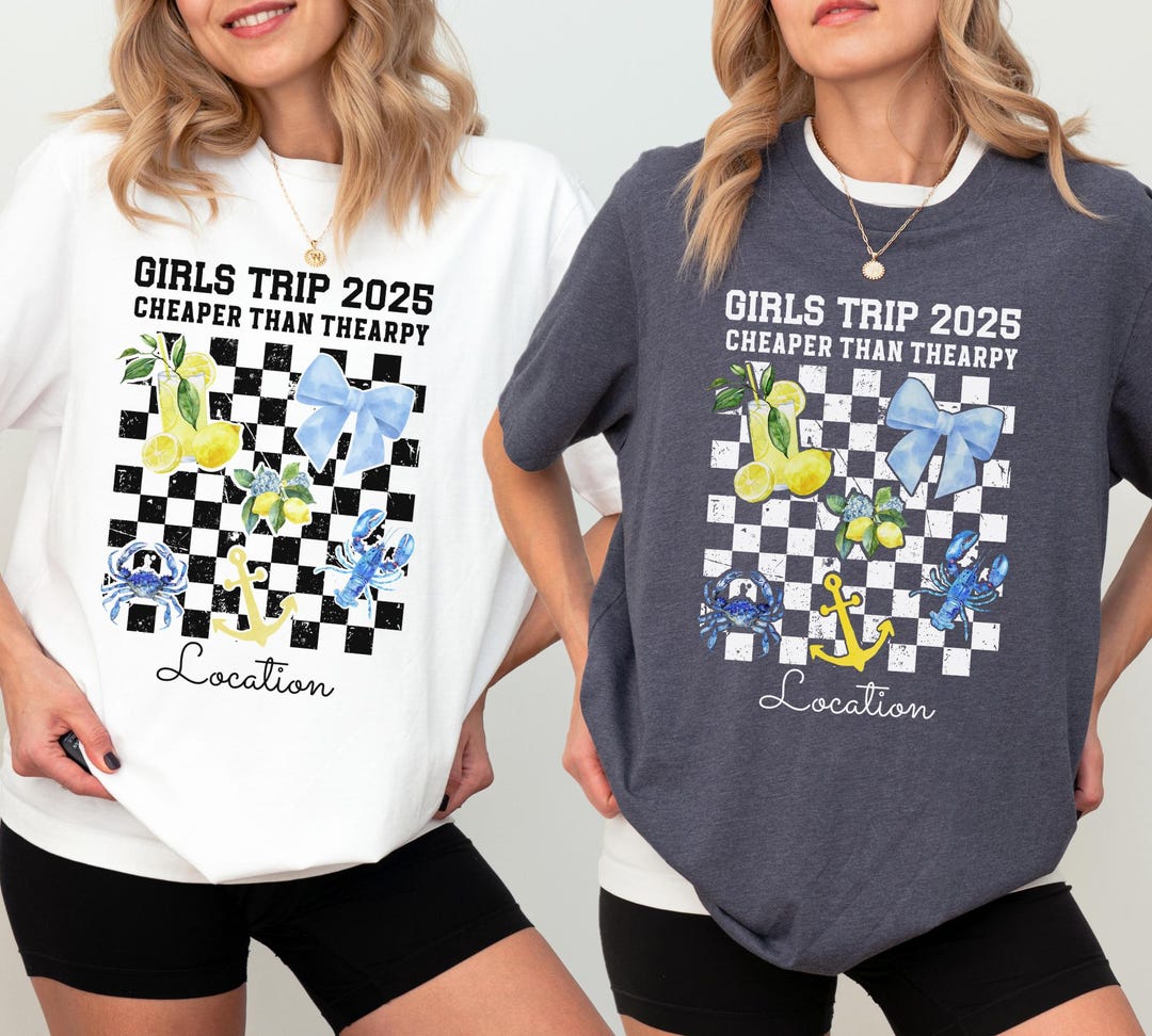 Custom Girls Trip 2025 Shirt, Girls Vacation Shirt, Girls Weekend Trip, Bachelorette Tshirt ...