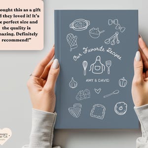 Personalized Recipe Book for Couples, Custom Name Family Cookbook ...