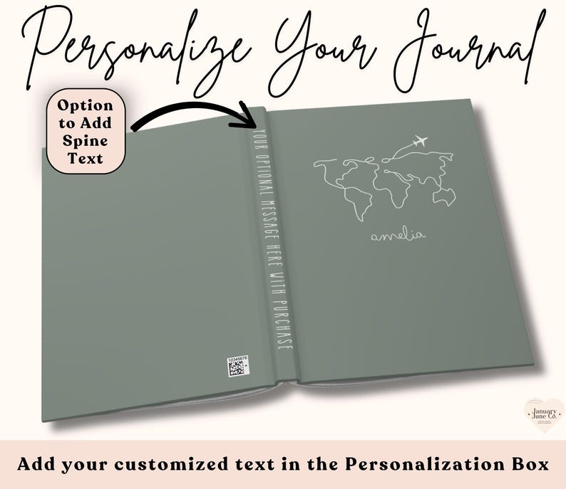 Traveling Journal, Personalized Trip Journal, Travel Diary, Vacation ...