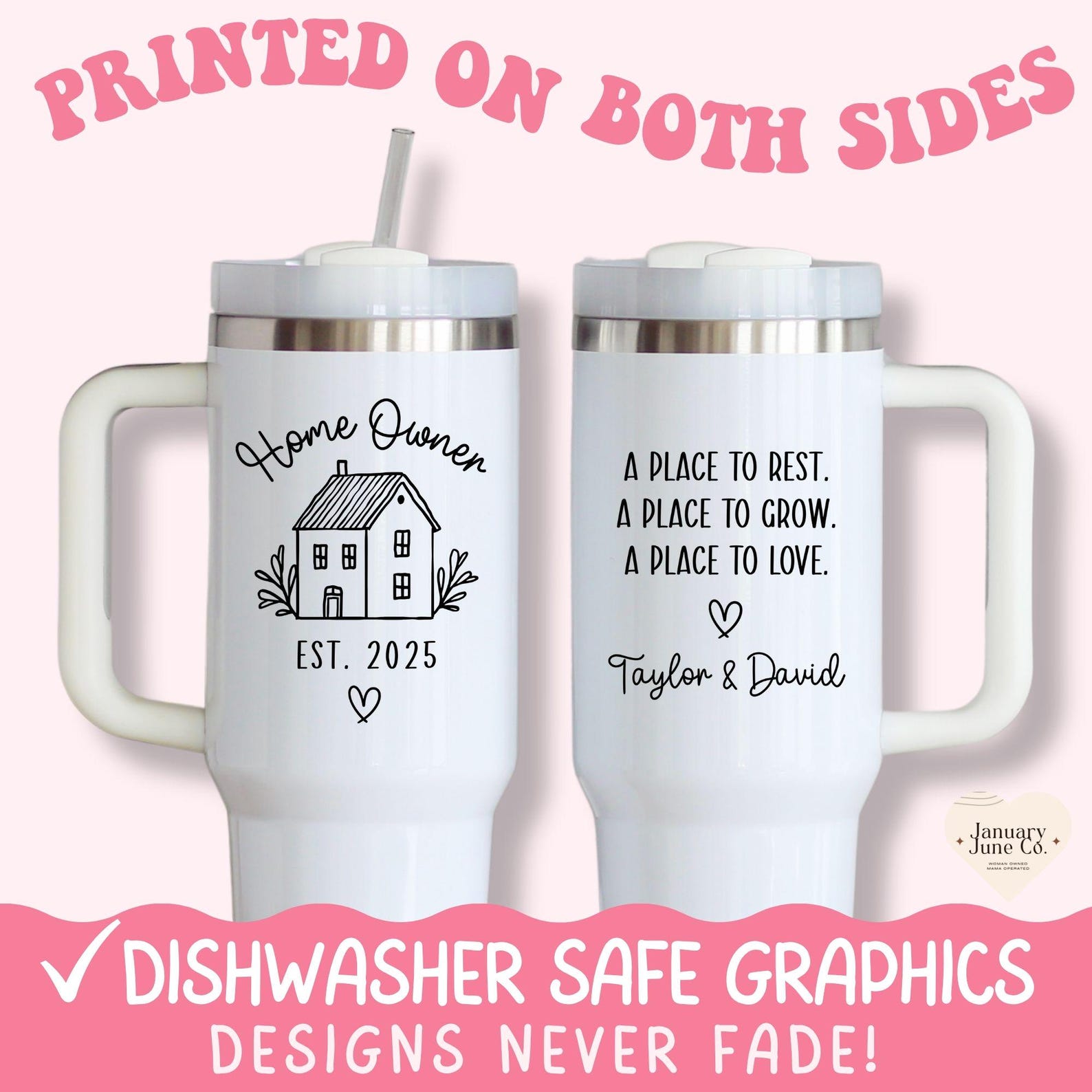 New Homeowner Tumbler 40oz New Home Gift for New Homeowners First House ...