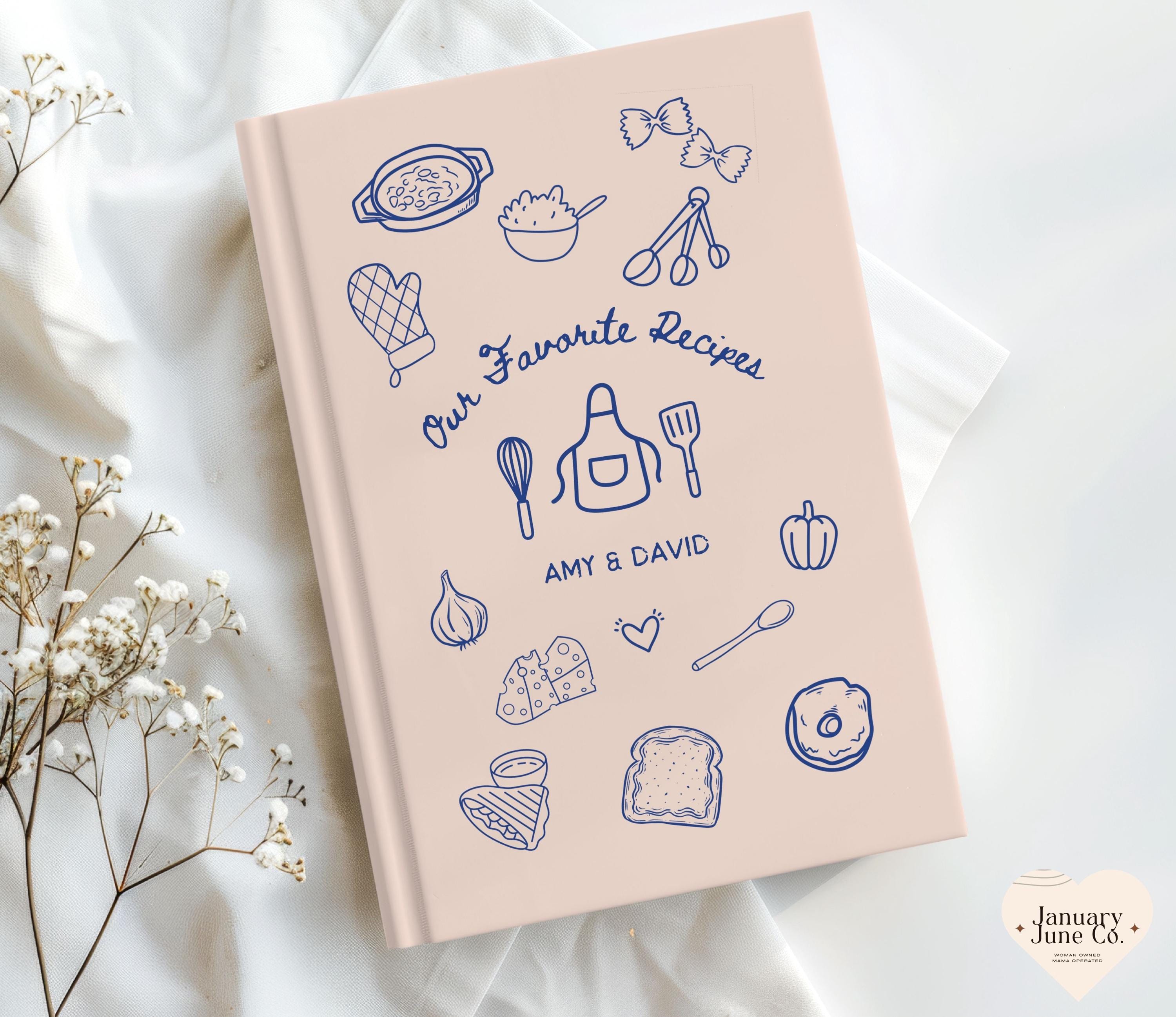 Personalized Recipe Book for Couples, Custom Name Family Cookbook ...