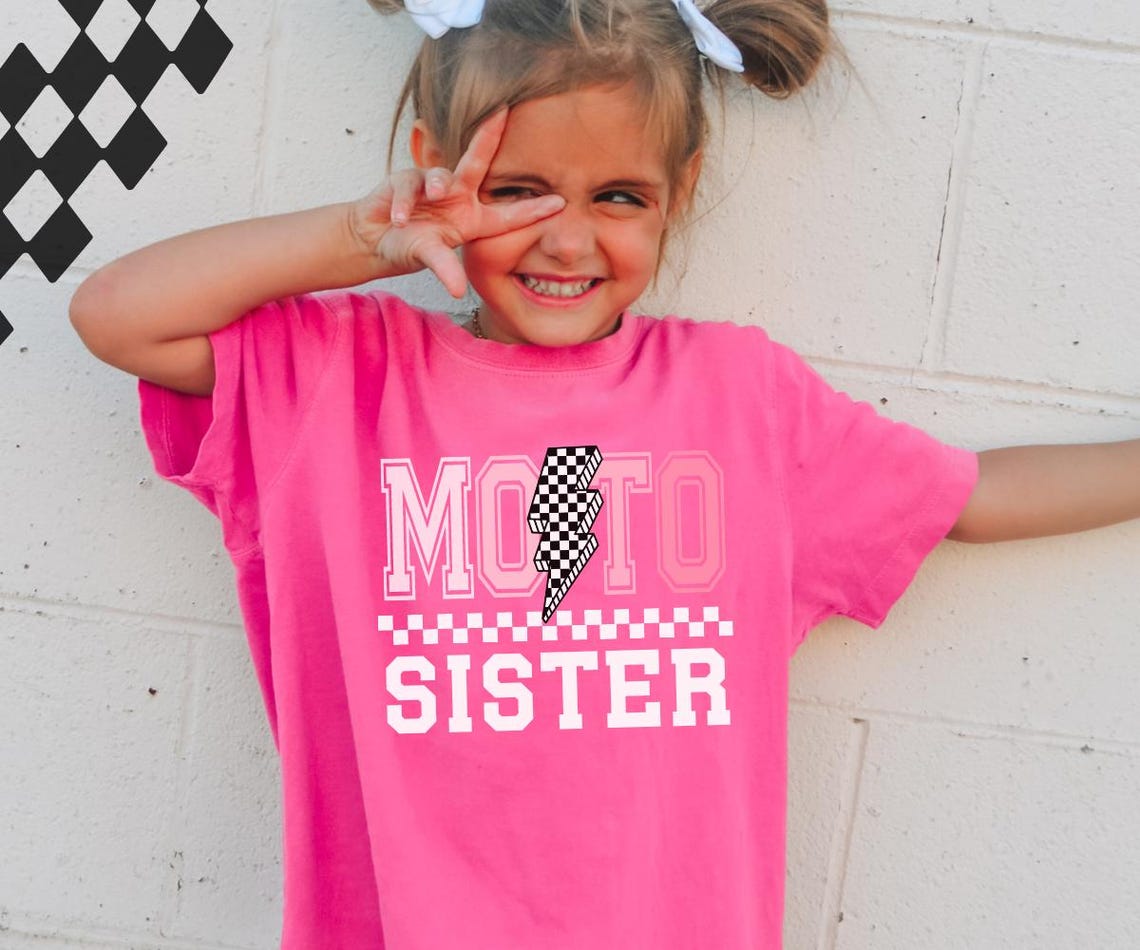 Moto Sis Shirt Girl Motocross Shirt Moto Sister Shirt Sibling Dirt Bike ...