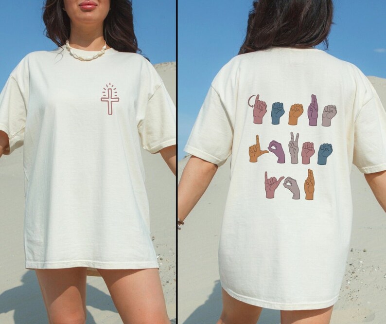 Jesus Loves You ASL Shirt, ASL Interpreter T-shirt, Christian Sign ...