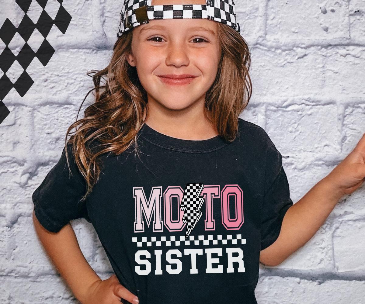 Moto Sis Shirt Girl Motocross Shirt Moto Sister Shirt Sibling Dirt Bike ...