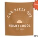 Custom Homeschool Pennant Blessed Homeschool Sign Camp Homeschool Room ...