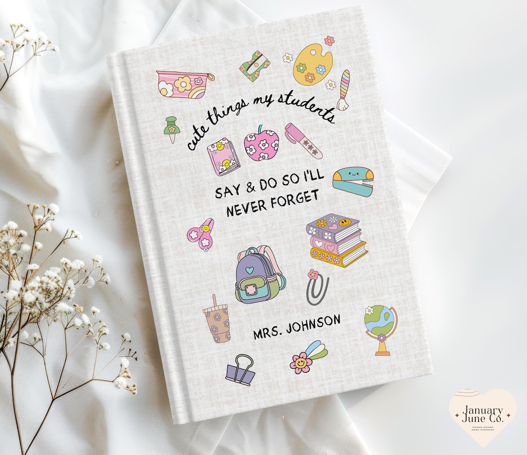 Teacher Journal Personalized Teacher Gift Custom Teacher Gift Cute ...
