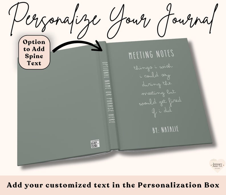 Funny Coworker Gift Personalized Work Meeting Note Journal Sarcastic ...