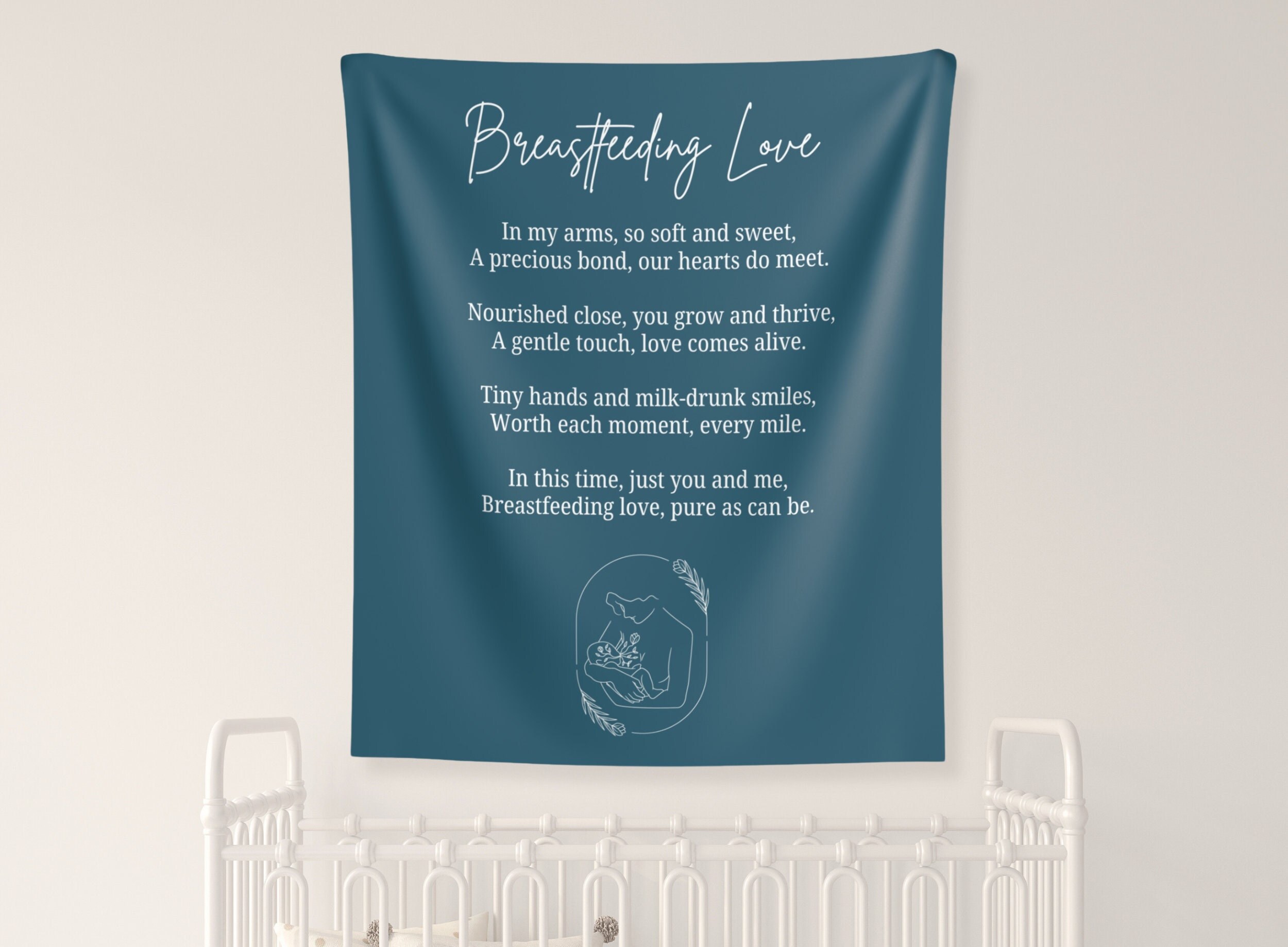 Nursery Wall Decor, Breastfeeding Poem Banner, Lactation Consultant ...