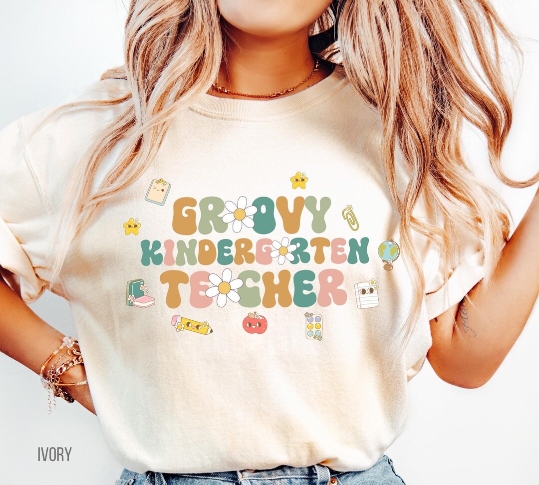 Kindergarten Teacher Shirt, Comfort Color Teacher Shirt Funny ...