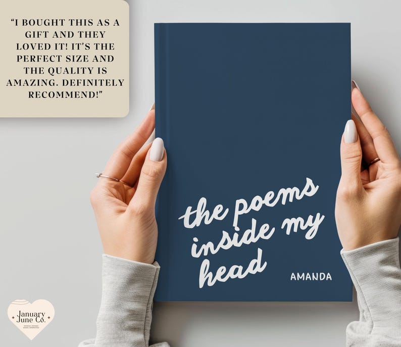 Personalized Poetry Journal, Custom Poem Book, Poetry Notebook, Poet ...