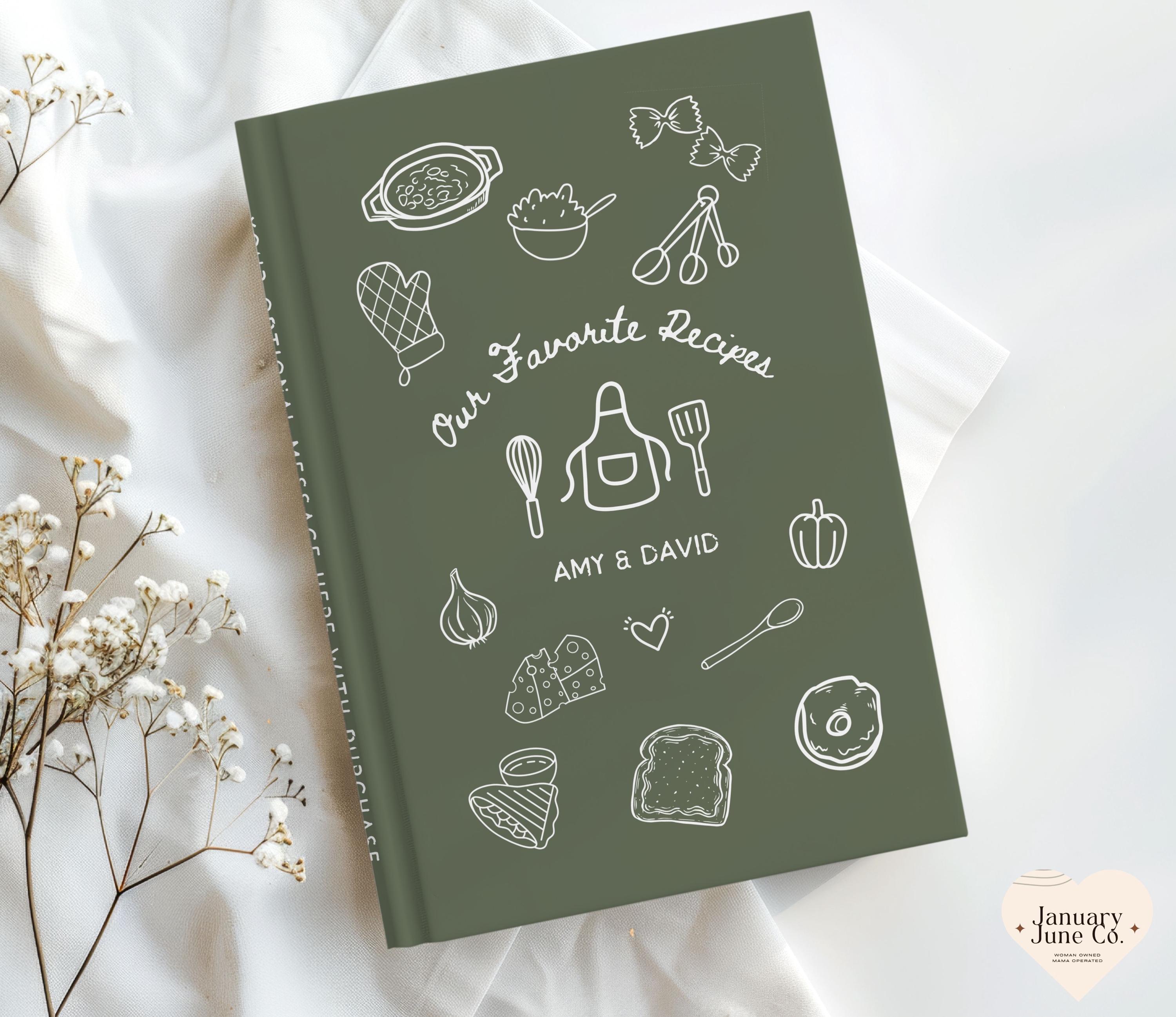 Personalized Recipe Book for Couples, Custom Name Family Cookbook ...