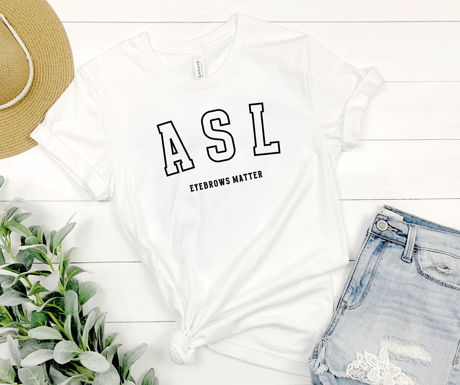 Funny ASL Shirt Sarcastic Sign Language T-shirt, Eyebrows Matter T ...