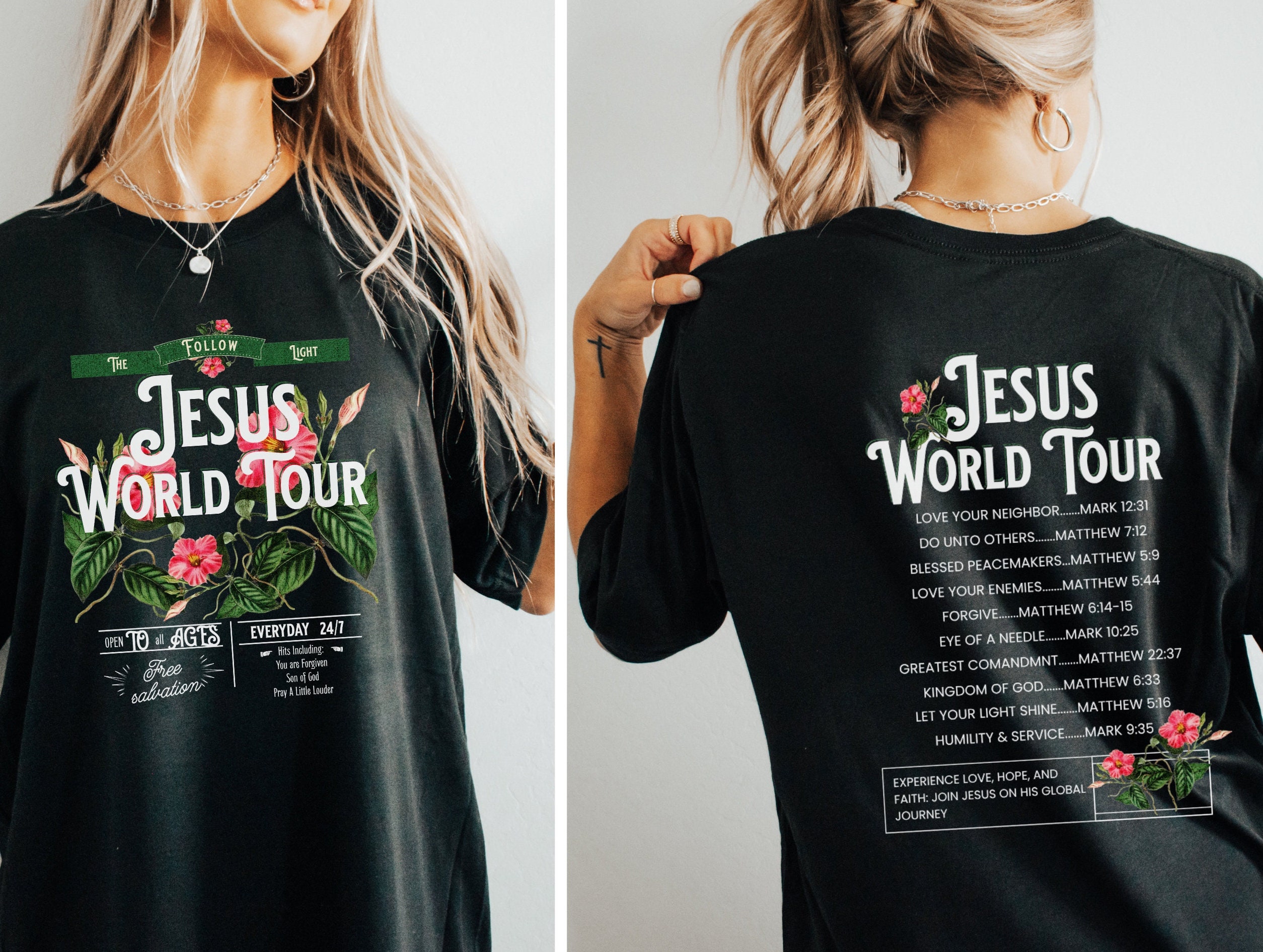 Jesus Concert Shirt, Jesus World Wide Tour Shirt, Comfort Color ...