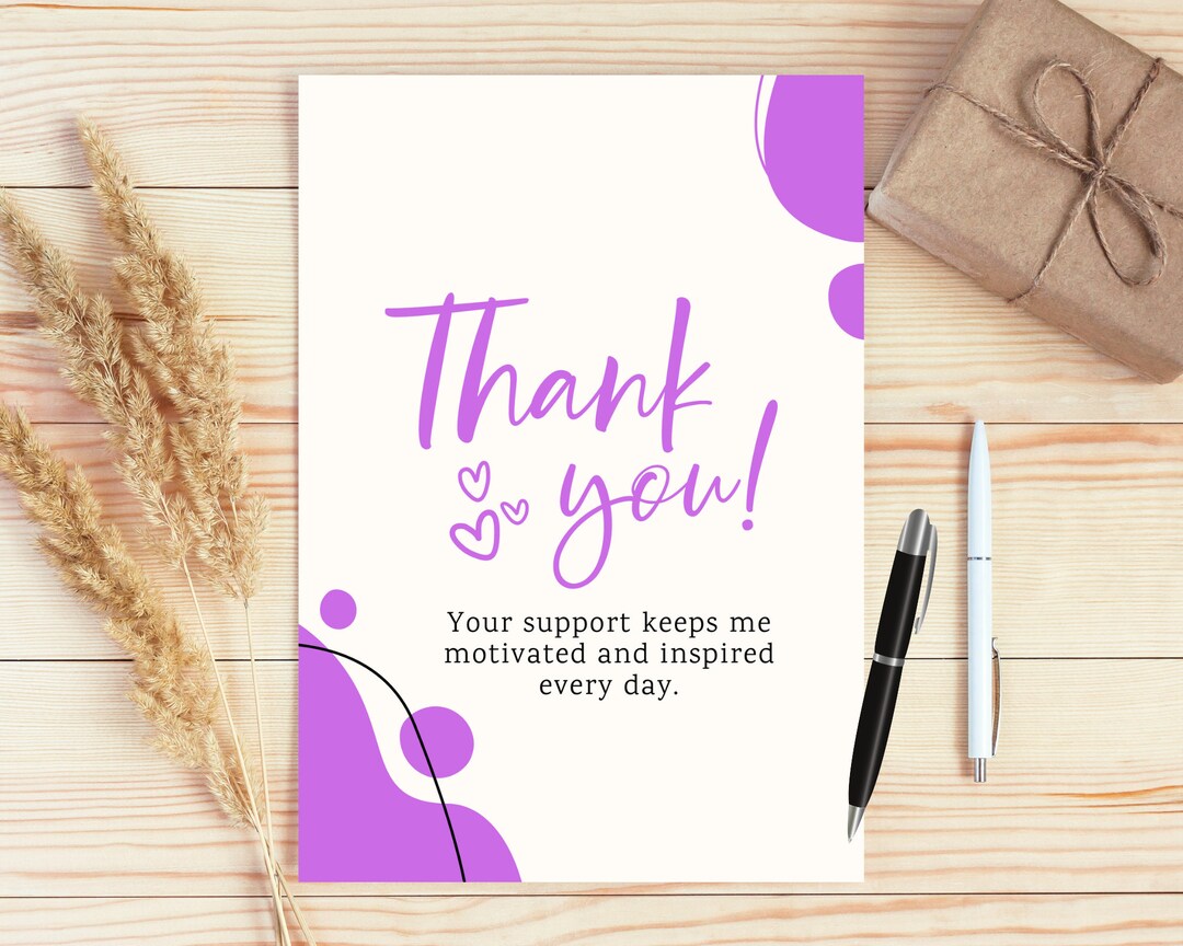 Motivation and Inspiration Thank You Card, Digital Thank You Card ...